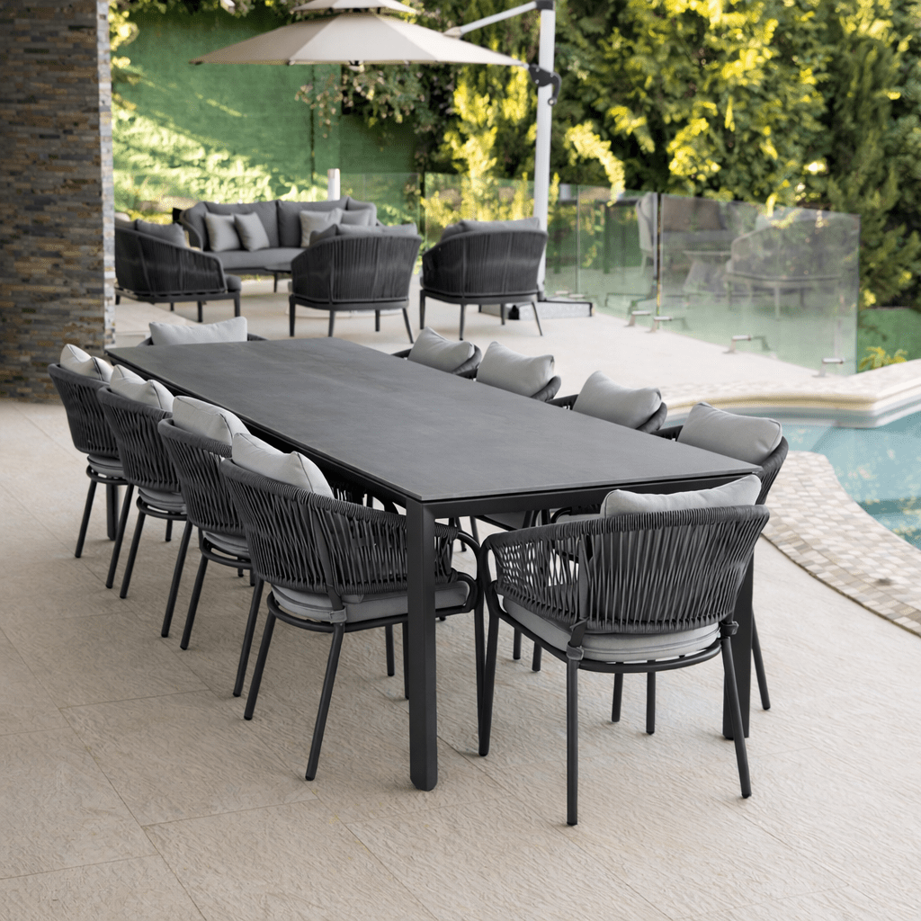 Mesa de comedor rectangular '1332' Gris – Espacio Elemental